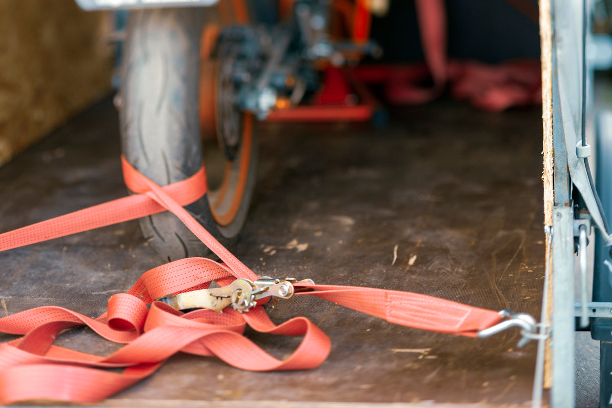 Over Wheel Ratchet Straps PowerTye Secure Tire Tie-Downs