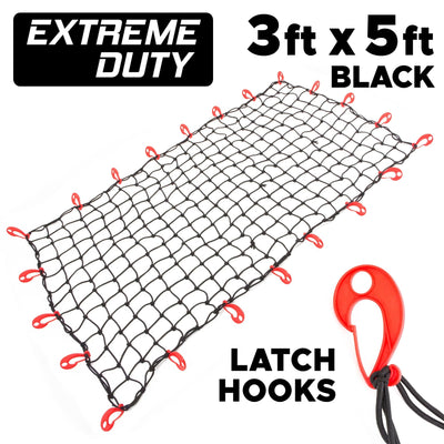 Large Cargo Nets – Heavy-Duty Elastic Net Kits by PowerTye